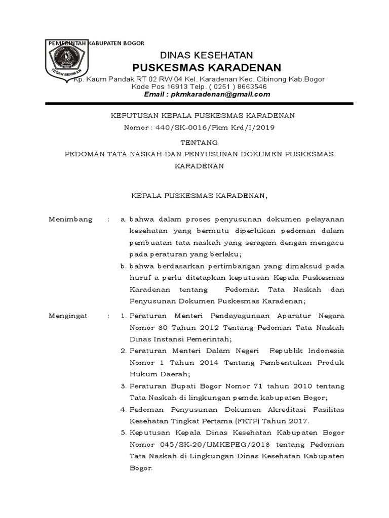 TATA NASKAH 2019 KRD | PDF