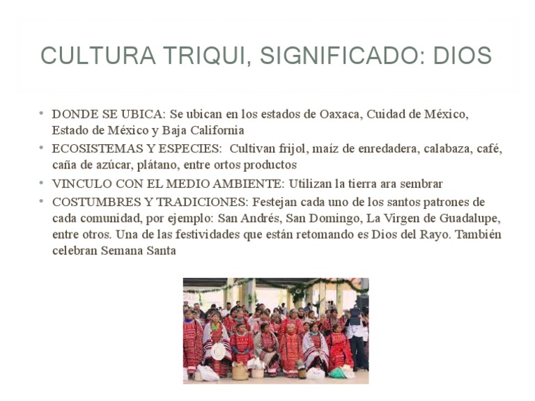 Cultura Triqui, Significado | PDF