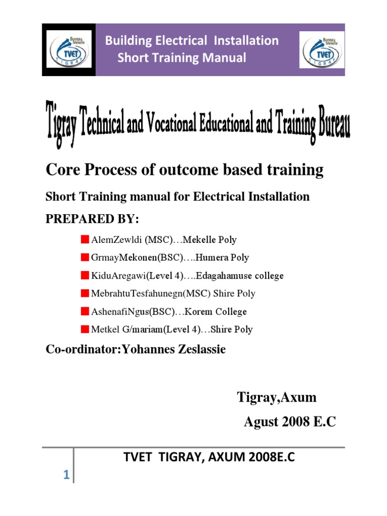Building Electrical Installation Manual | PDF | Electrical Wiring | Switch