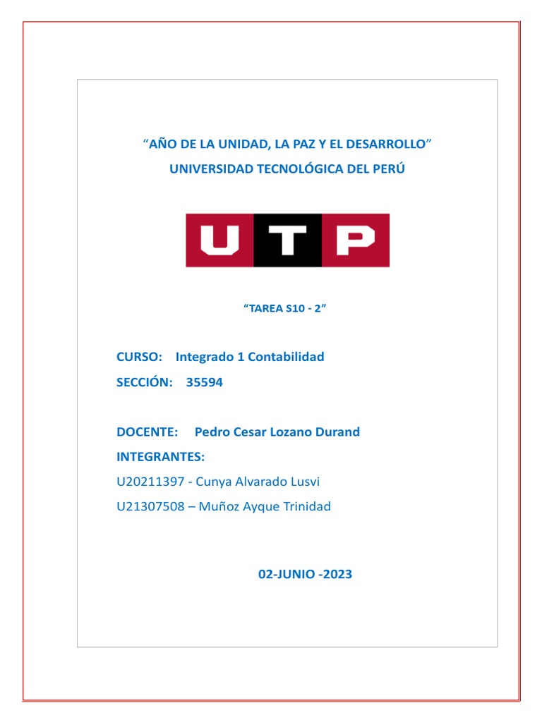 Tarea S10-2 en PDF | PDF | Business | Dinero