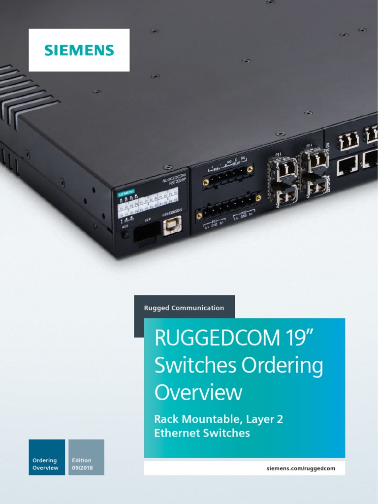 Ruggedcom Switches Ordering Overview En Pdf Electrical Connector