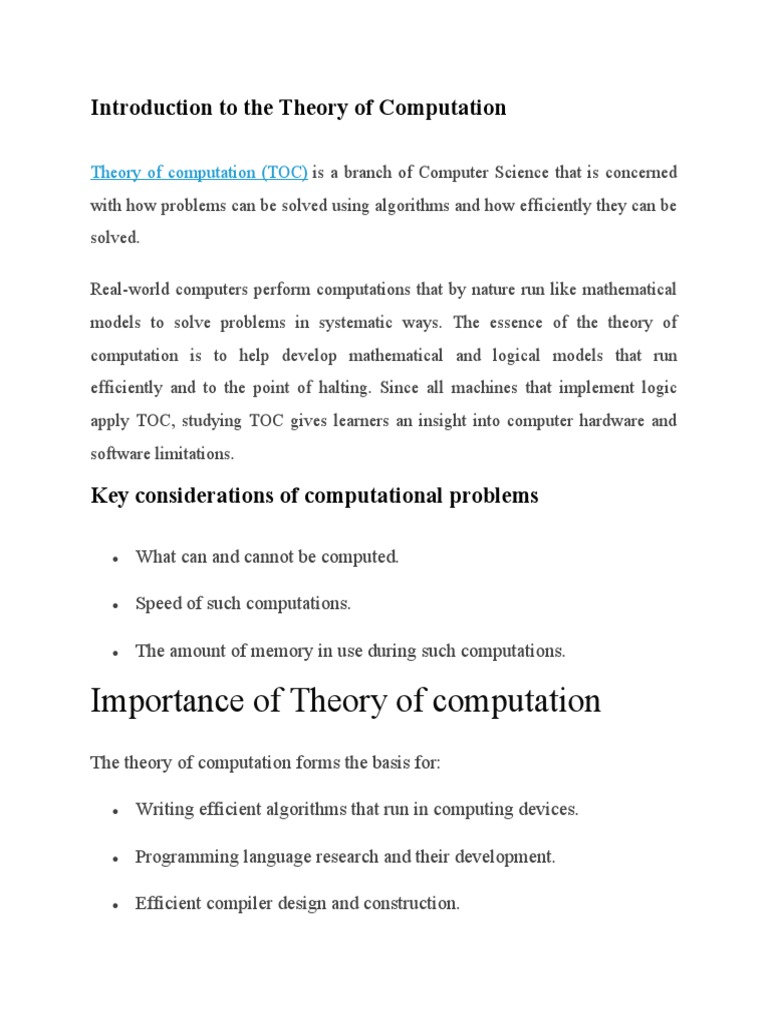 Introduction To The Theory Of Computation L1 Pdf Time Complexity