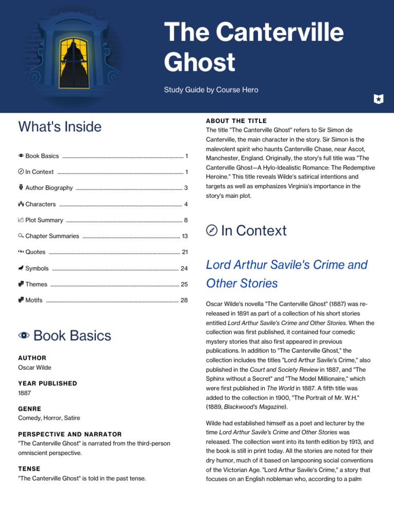 The Canterville Ghost | PDF | Oscar Wilde | Gothic Fiction