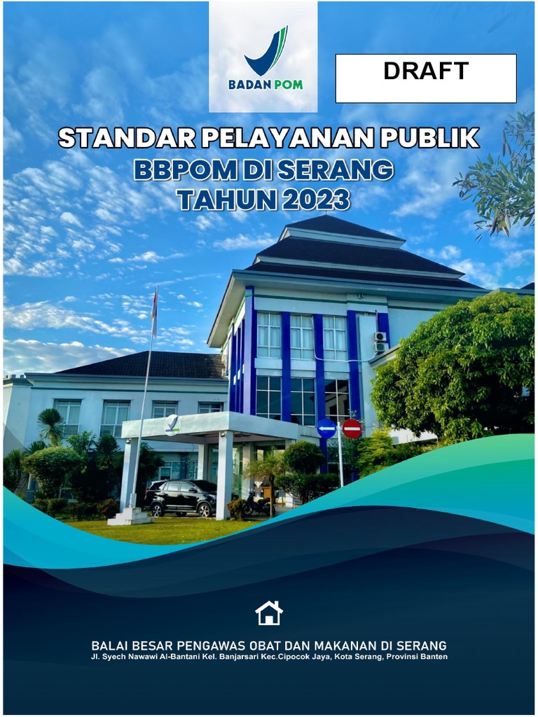 DRAFT BUKU STANDAR PELAYANAN PUBLIK BBPOM Di Serang | PDF