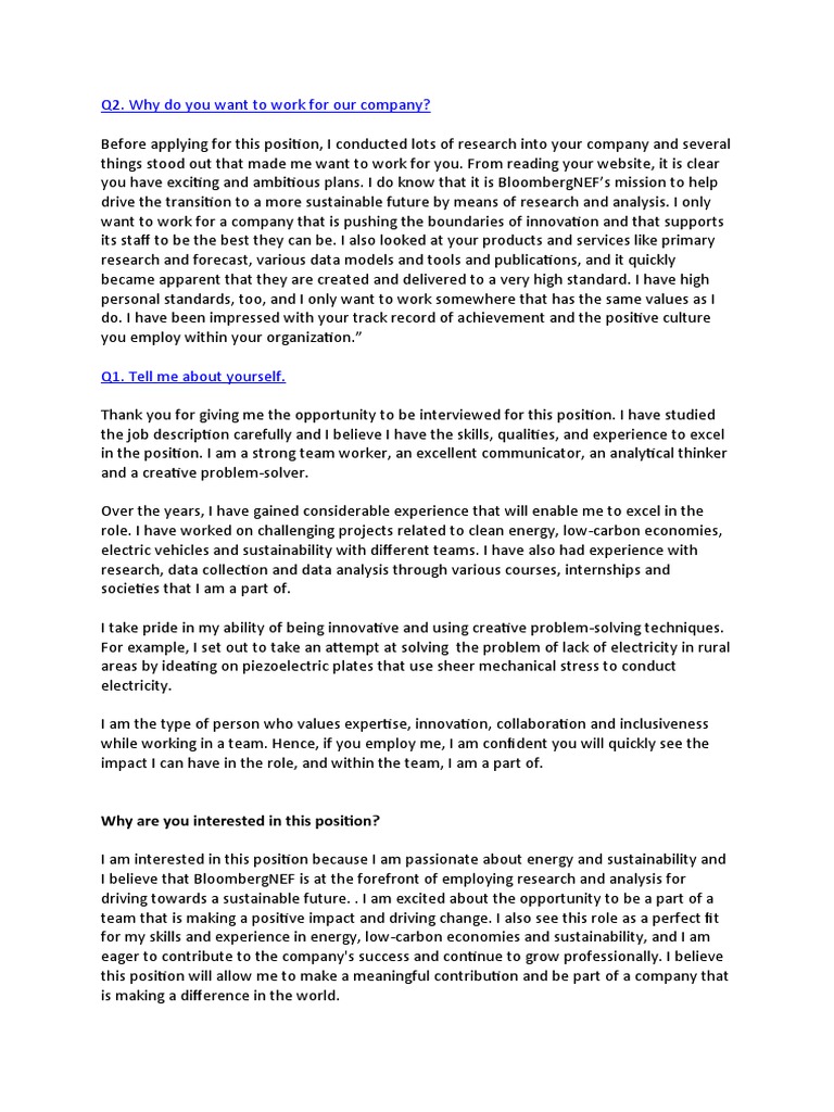 Bloomberg Video Interview | PDF | Low Carbon Economy | Sustainability