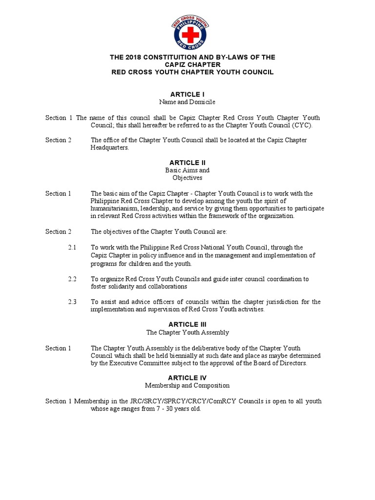 RCY Capiz Chapter CBL | PDF | Committee | Presidents Of The United States