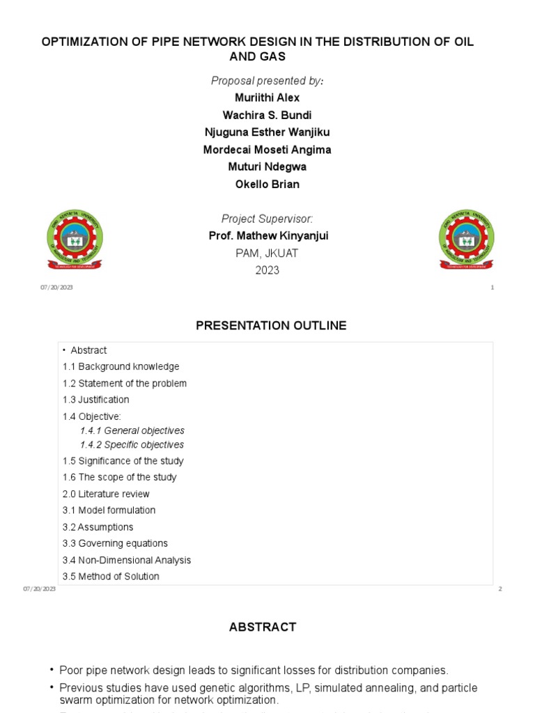 Optimization of Pipe Network Design in The Distribution | PDF | Linear Programming ...