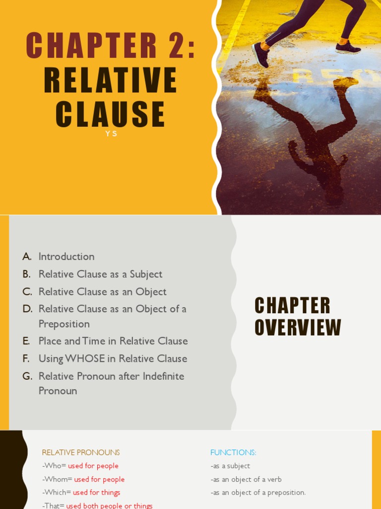 CHAPTER 2 - Relative Clause (Adjective Clause) | Download Free PDF | Clause | Pronoun