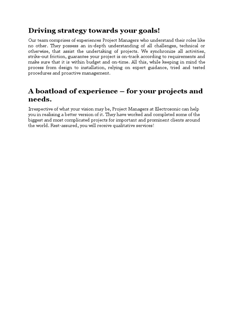 Project Management Services | PDF