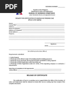 DOLE - Application For Certificate of No Pending Case | PDF
