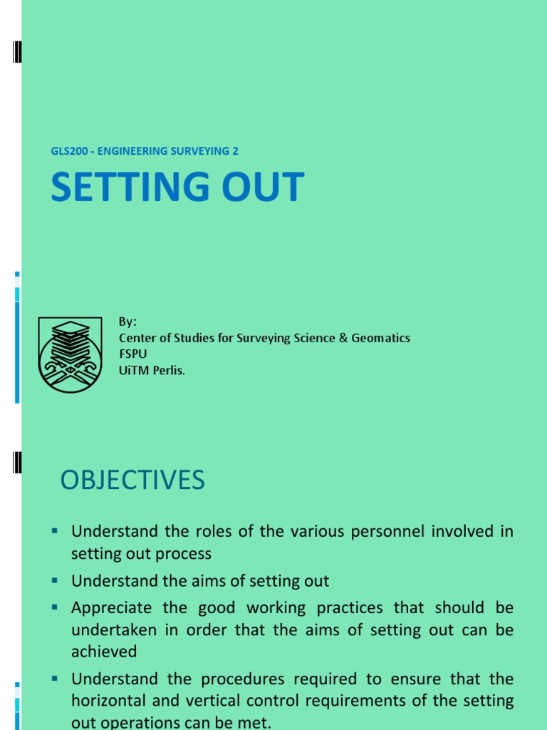 Lecture 4 Setting Out | PDF | Surveying | Metrology