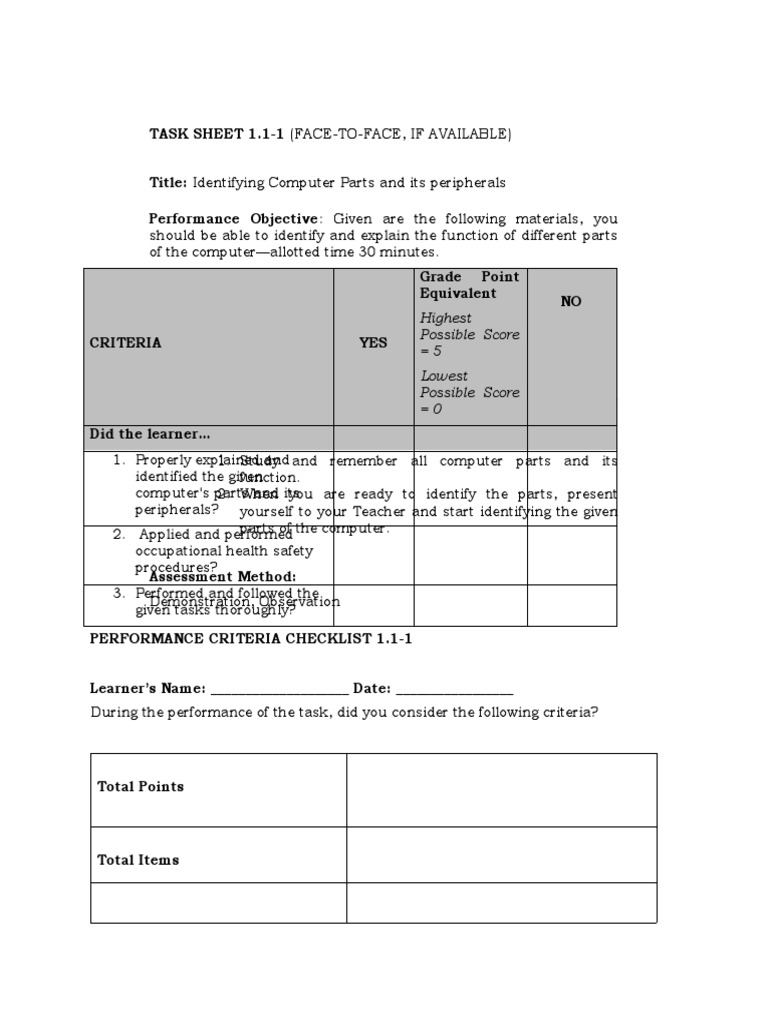 Task Sheet 1.1-1 | PDF