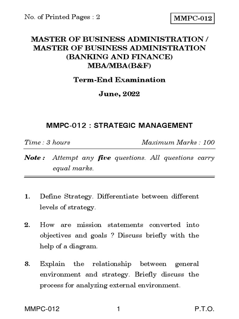 MMPC 12 Question | PDF