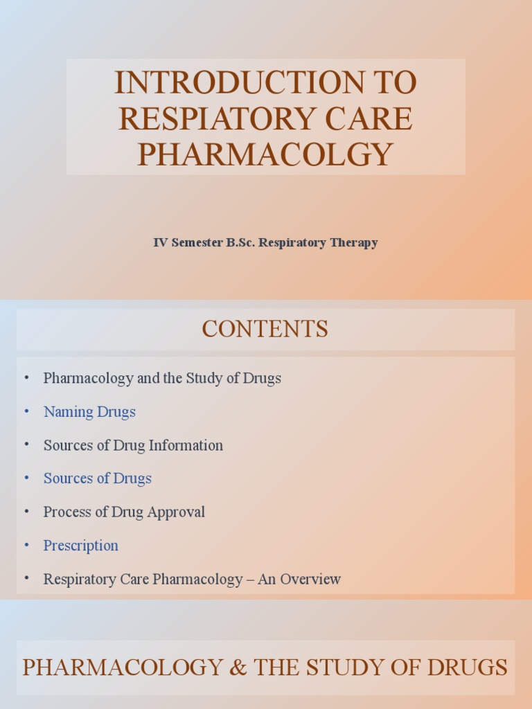 CH 1 Introduction To Respiratory Care Pharmacology | PDF | Pharmacology ...