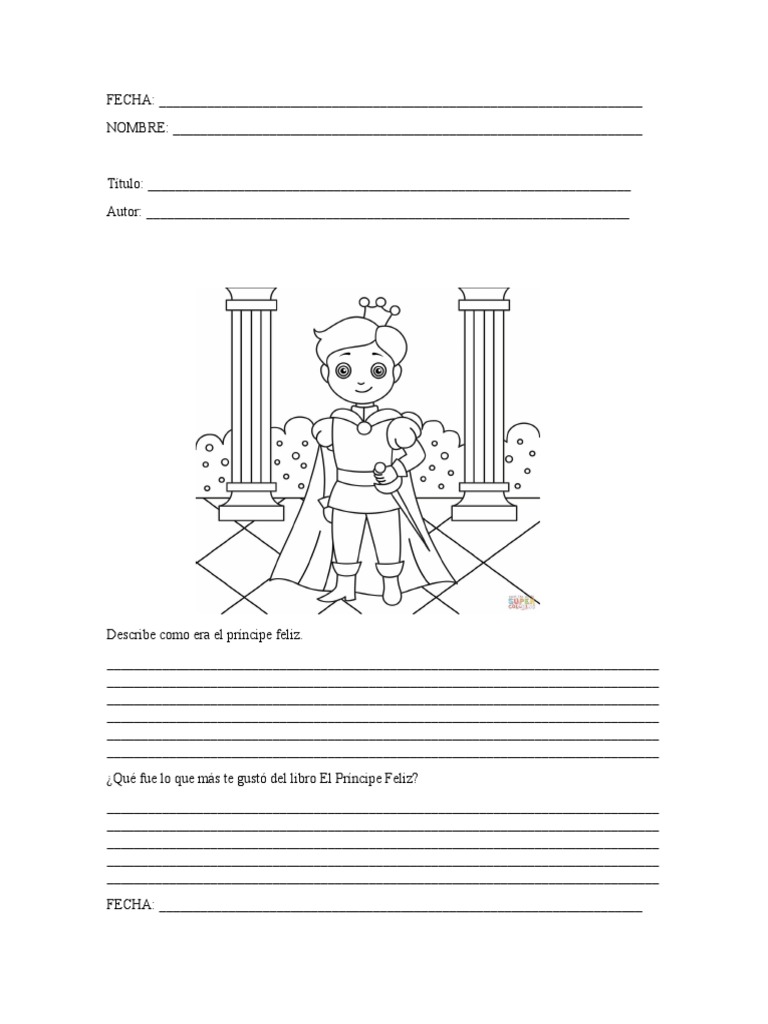 Comprensión Lectora de El Príncipe Feliz | PDF