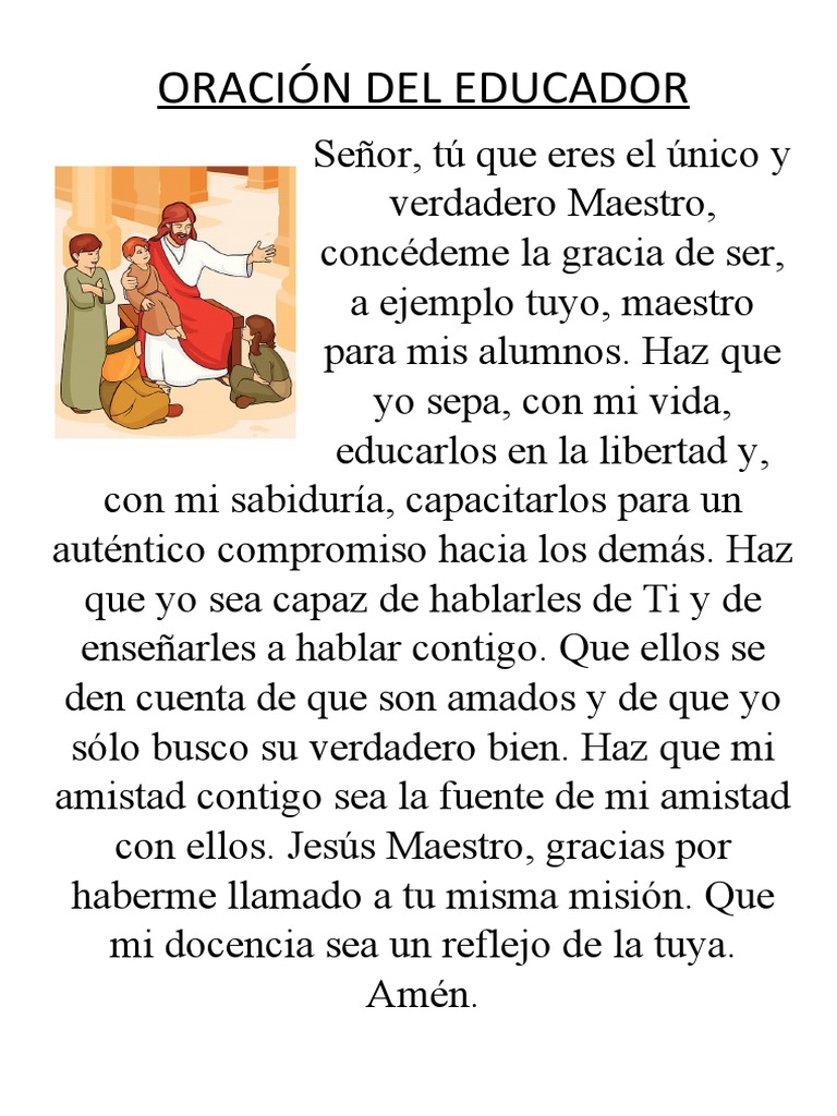 Oración Del Educador | PDF
