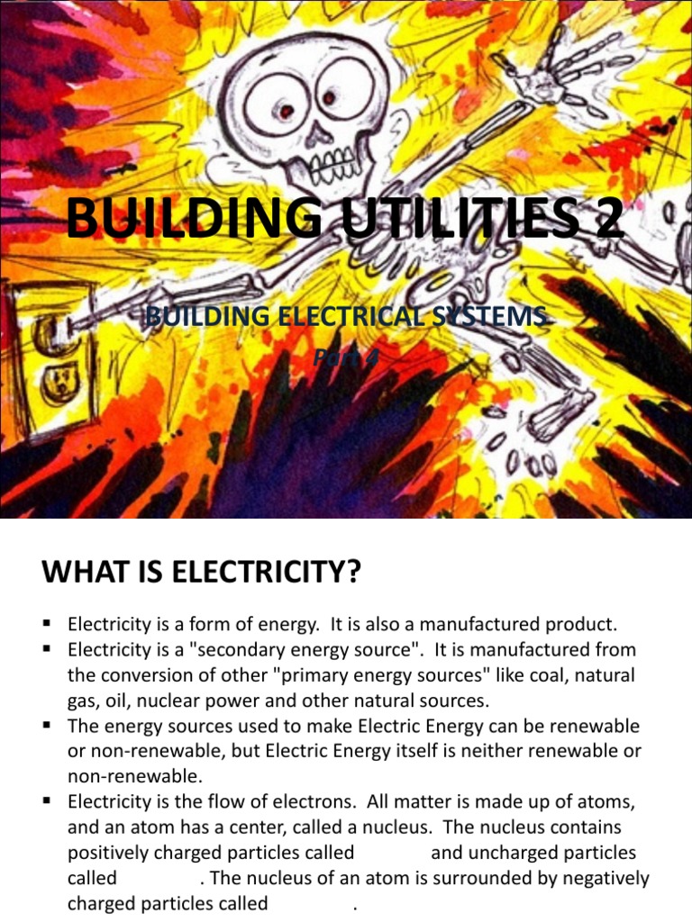 Lecture 4 Building Utilities Electrical System Pdf Electricity
