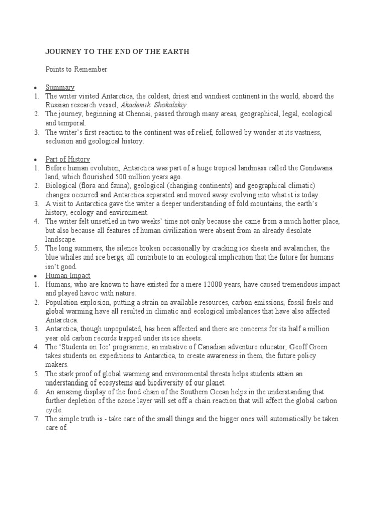 Journey To The End of The Earth | Download Free PDF | Antarctica ...