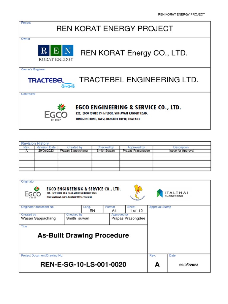 Procedure for as-Built Drawing | PDF | Deep Foundation | Technical Drawing