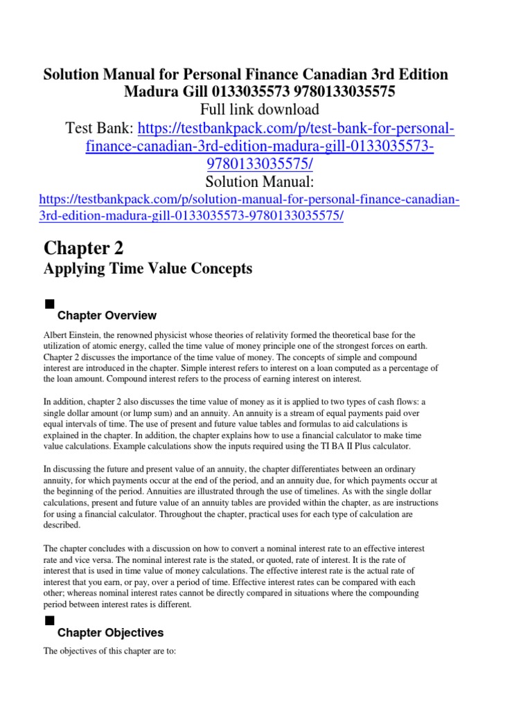 Personal Finance Canadian 3rd Edition by Jeff Madura and Hardeep Singh ...