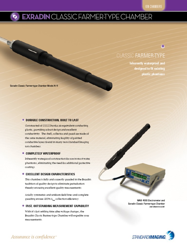 Exradin Classic Farmer-Type Chamber A19 | PDF | Physical Sciences ...