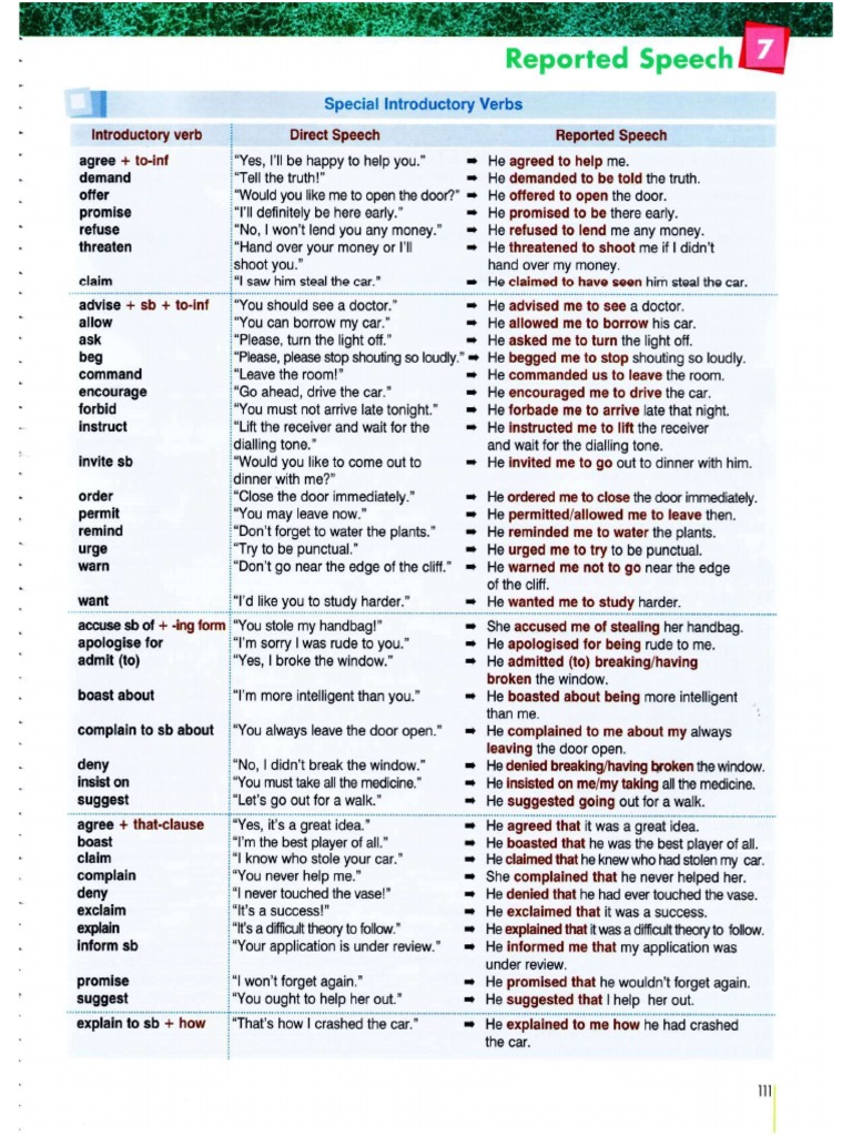 REPORTED VERBS nguyenênanh | PDF