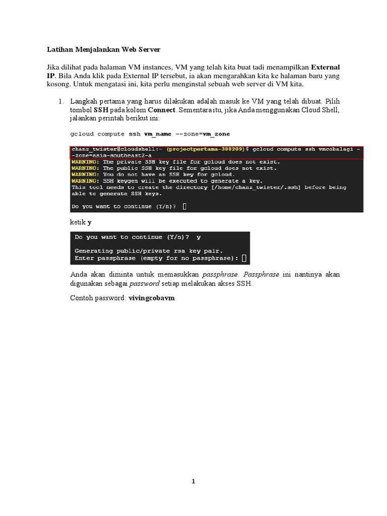 Instalasi Web Server Nginx di VM GCP | PDF