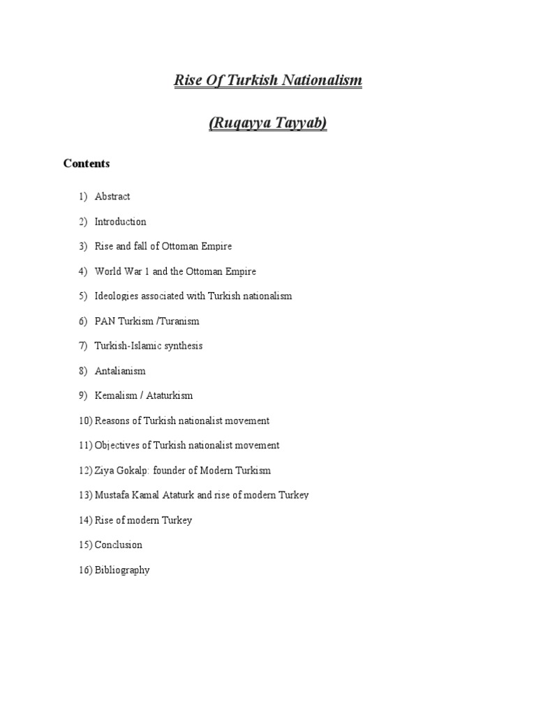 Turkish Nationalism | PDF | Mustafa Kemal Atatürk | Turkey