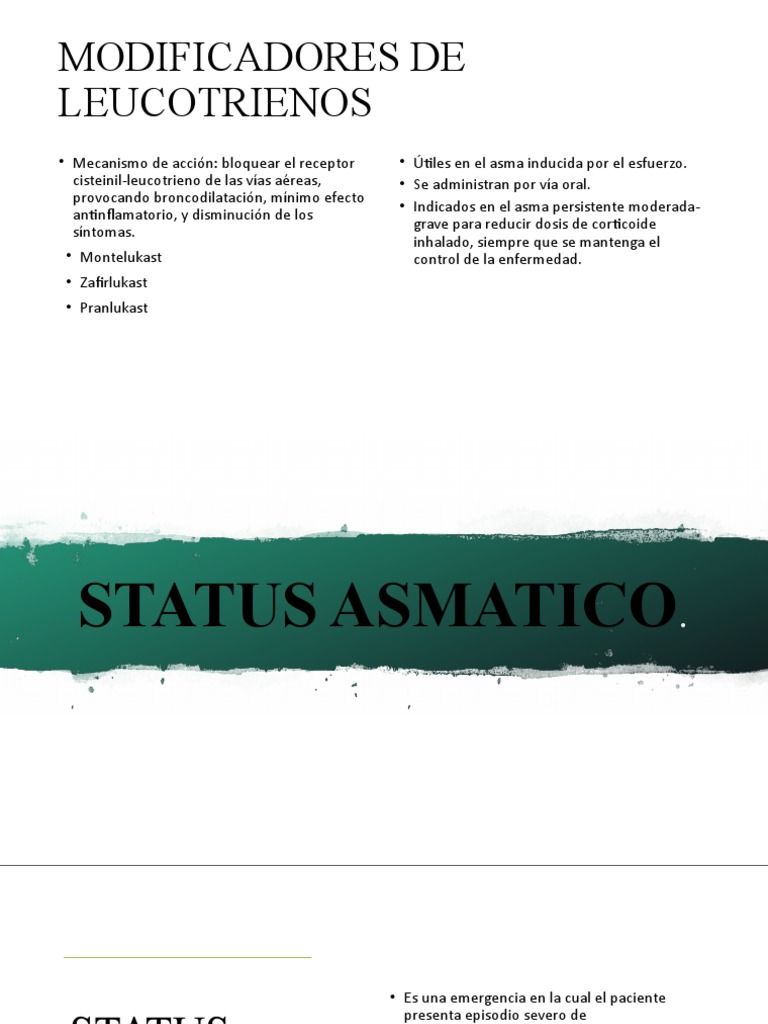 status asmatico | PDF | Asma | Medicina CLINICA