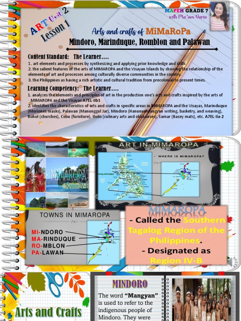 MAPEH Grade 7: Arts of MIMAROPA | PDF
