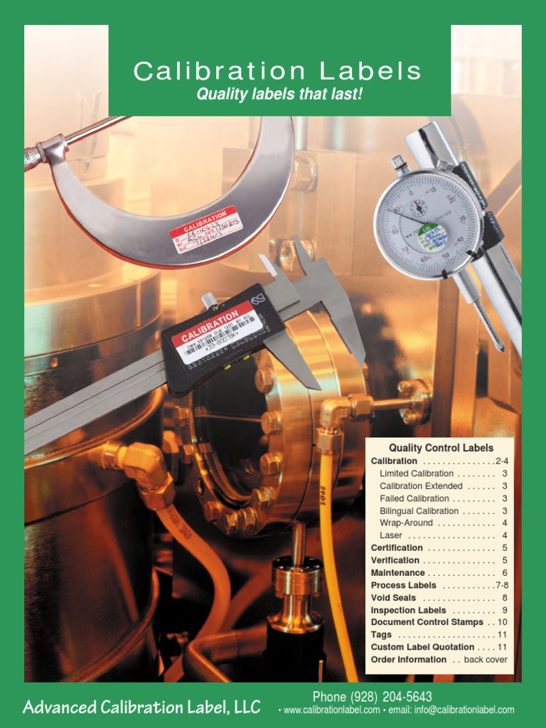 Acl Catalog 2011 | Download Free PDF | Calibration | Printer (Computing)