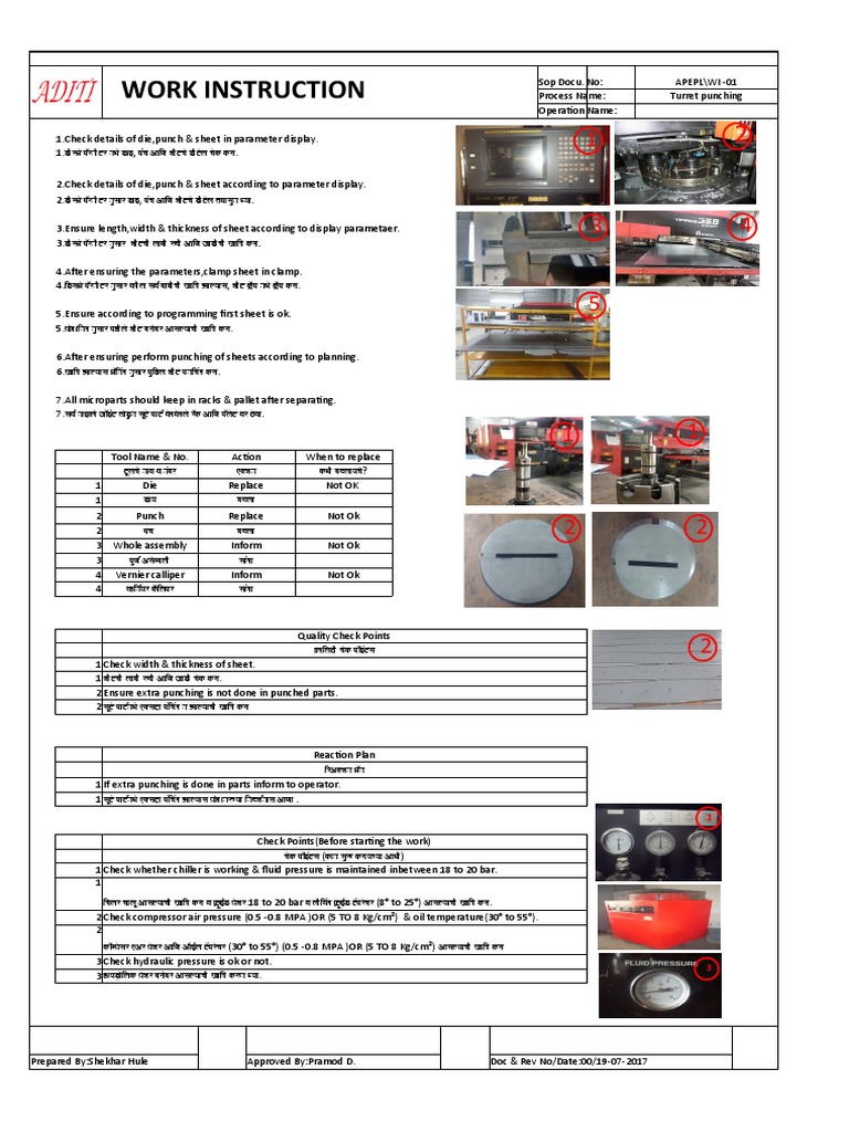 Work Instruction | PDF