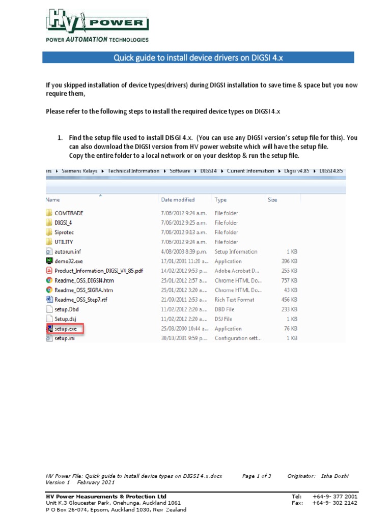 Quick Guide To Install Device Drivers in DIGSI 4 | PDF | Technology ...
