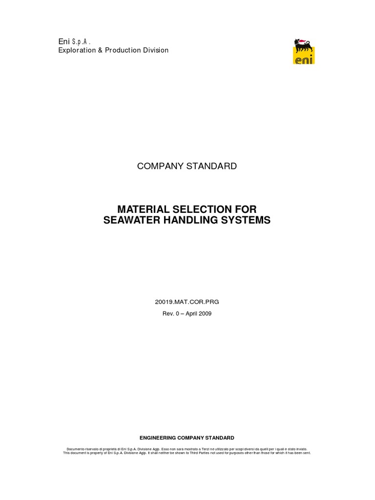 Material Selection for Seawater Systems | PDF | Corrosion | Stainless Steel