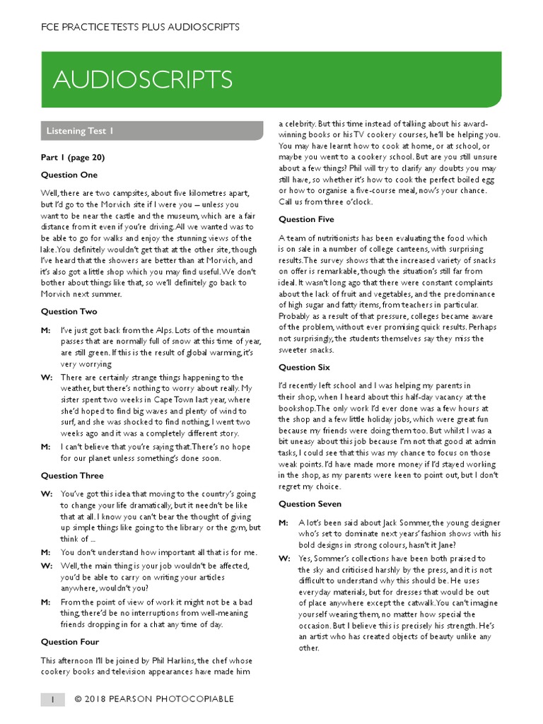 Audioscript | PDF | Loch Ness Monster