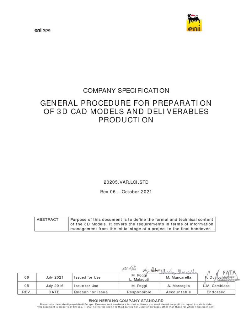 I.std - Procedure For Preparation of 3D Cad Models | PDF | 3 D Computer ...