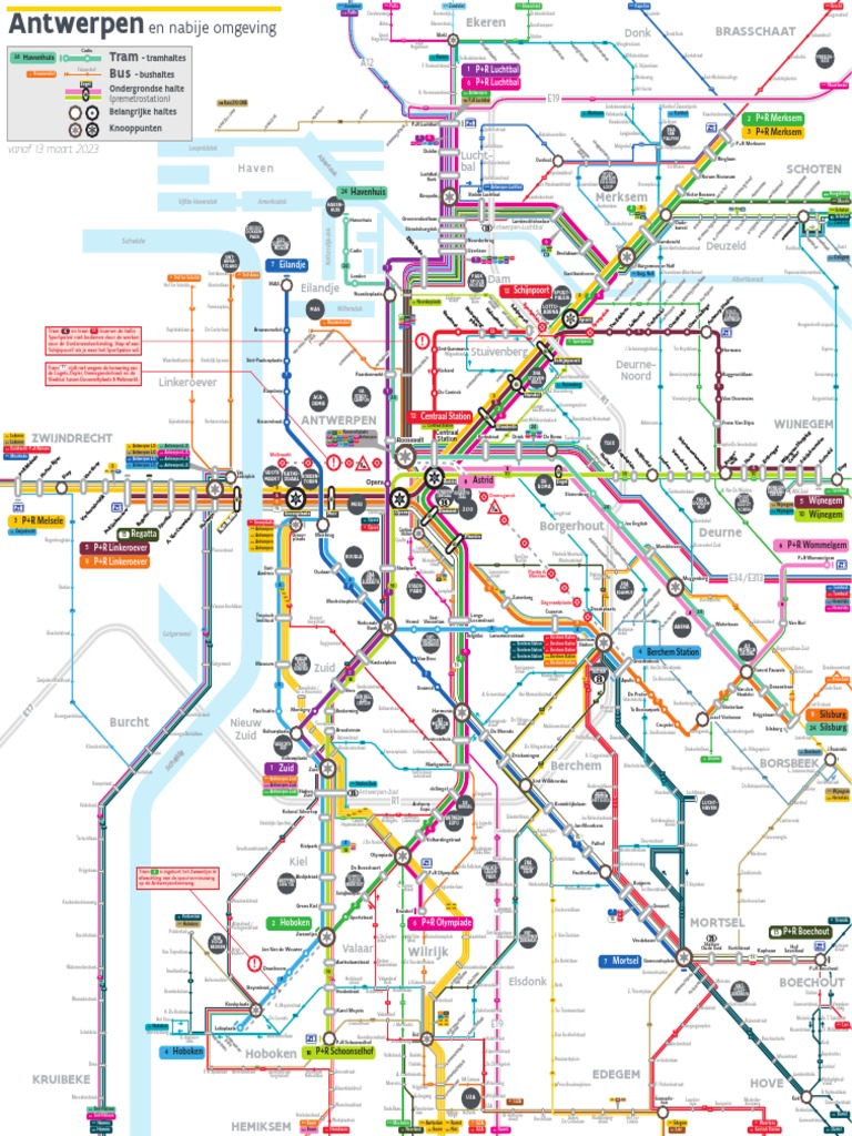 Tram - en Busschema Antwerpen 20230313 | PDF
