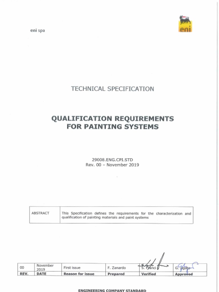 29008.eng - Cpi.std - Qualification Requirements For Painting Systems | PDF | Paint ...