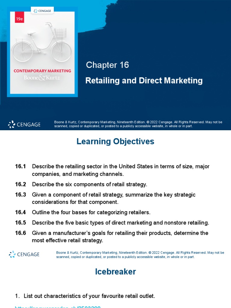 Chapter 16 Retailing | PDF | Retail | Marketing