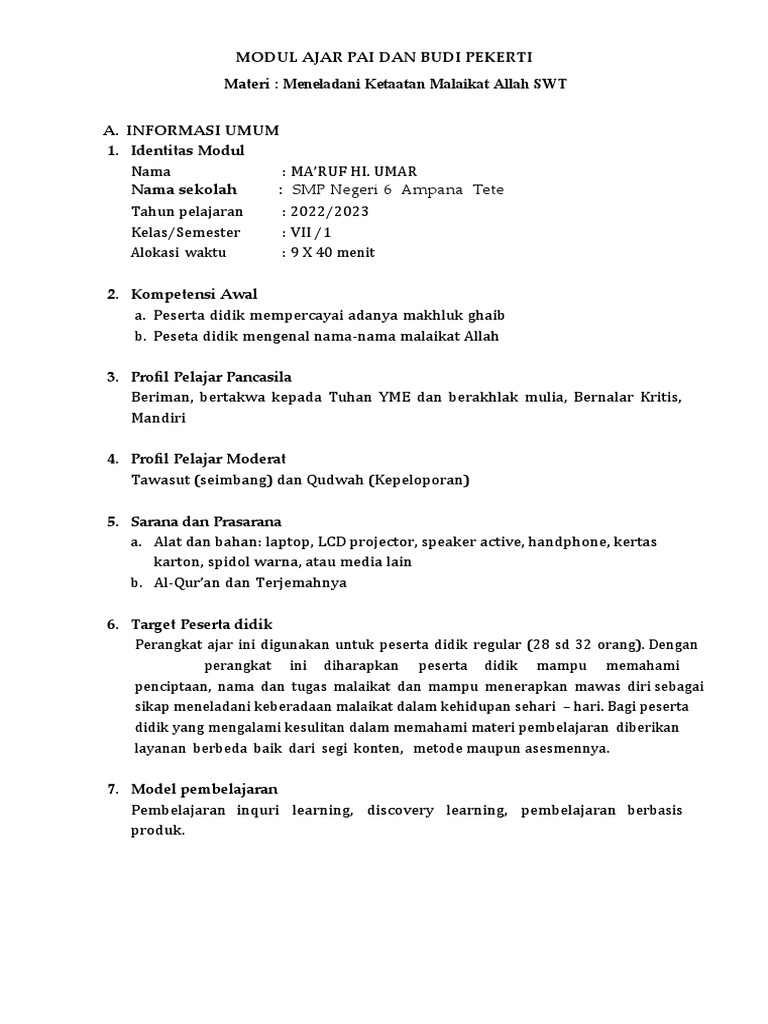 Modul Ajar 3.1 | PDF