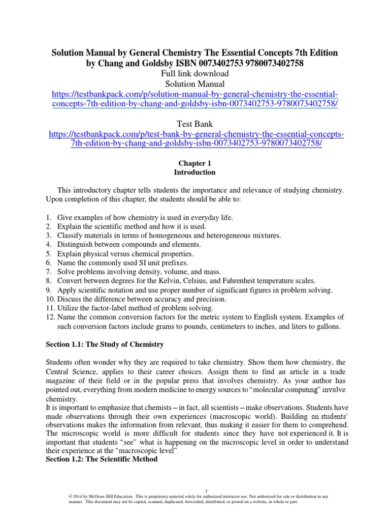 By General Chemistry The Essential Concepts 7th Edition by Chang and ...