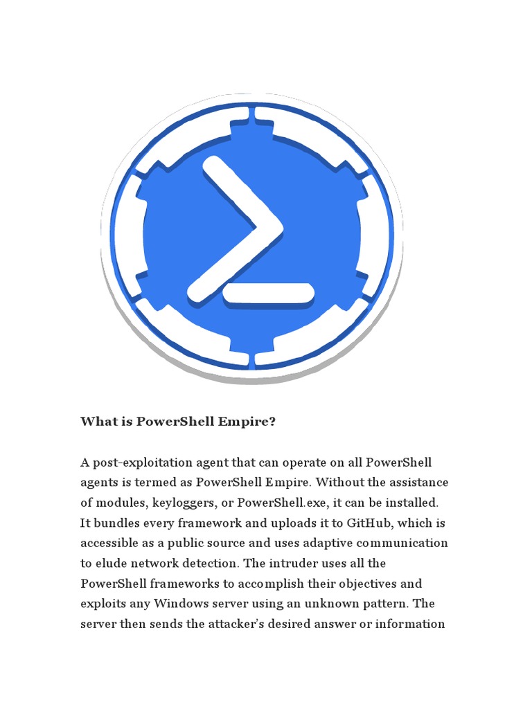 What Is PowerShell Empire | PDF | Microsoft Windows | Computer Architecture