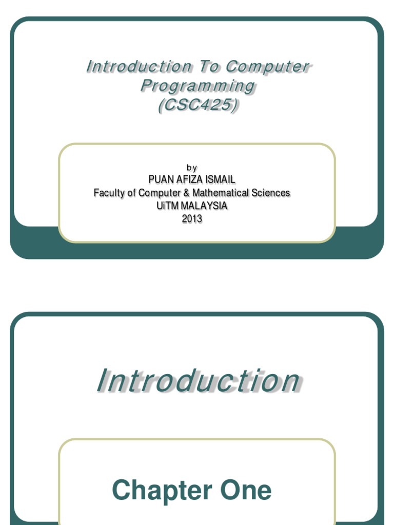 Computer Science Program Chapter 1 | PDF | Programming | Computer Program