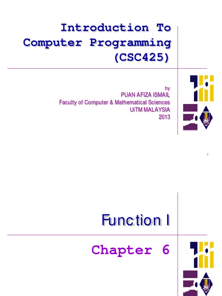 Computer Science Program Chapter 6 I Pdf Parameter Computer Programming Integer