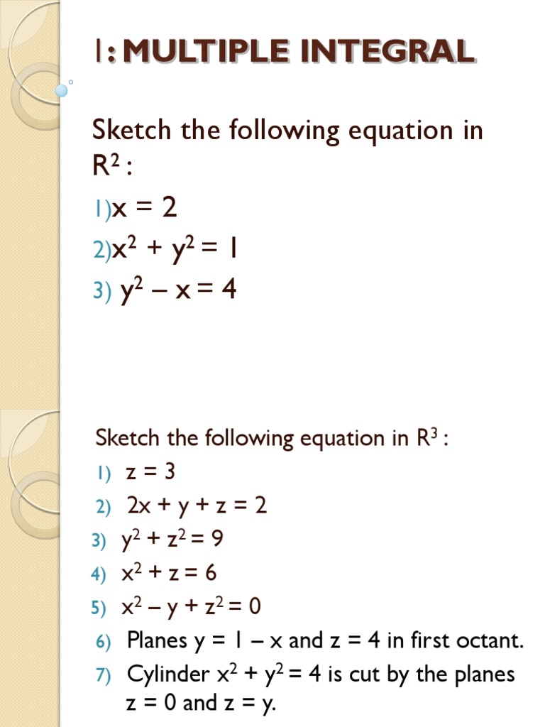 Multiple Integral Pdf Sphere Cartesian Coordinate System