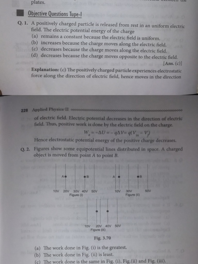 Applied Physics Unit 3 Objective Question | PDF | Capacitor | Electric ...
