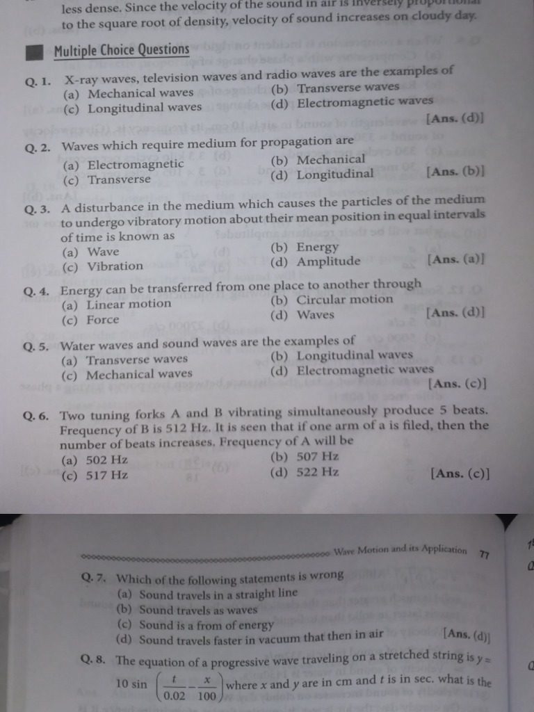 Applied Physics Unit 1 Objective Question | PDF | Waves | Electromagnetic Radiation