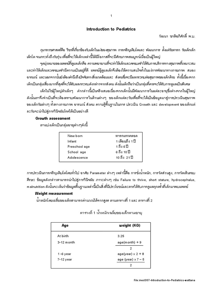 Introduction To Pediatrics Pdf