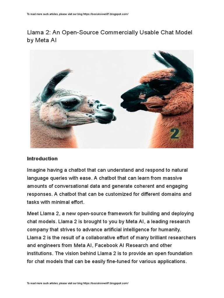 Llama 2: Open-Source Chat Model | PDF | Artificial Intelligence ...