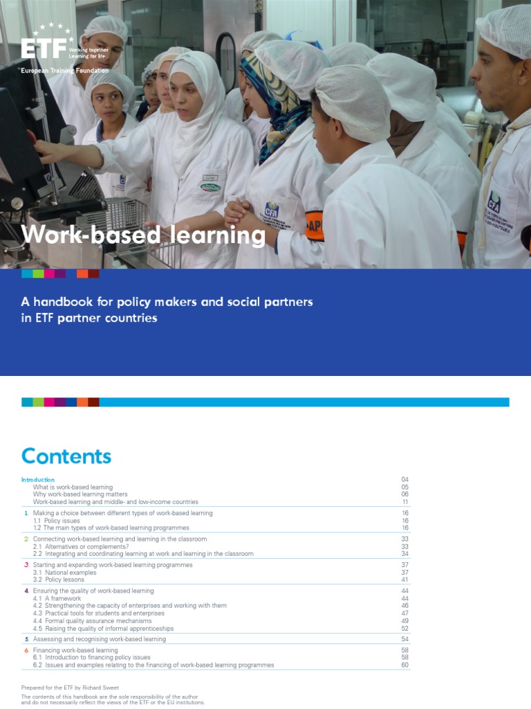 Work-Based Learning - Handbook | PDF | Apprenticeship | Vocational ...